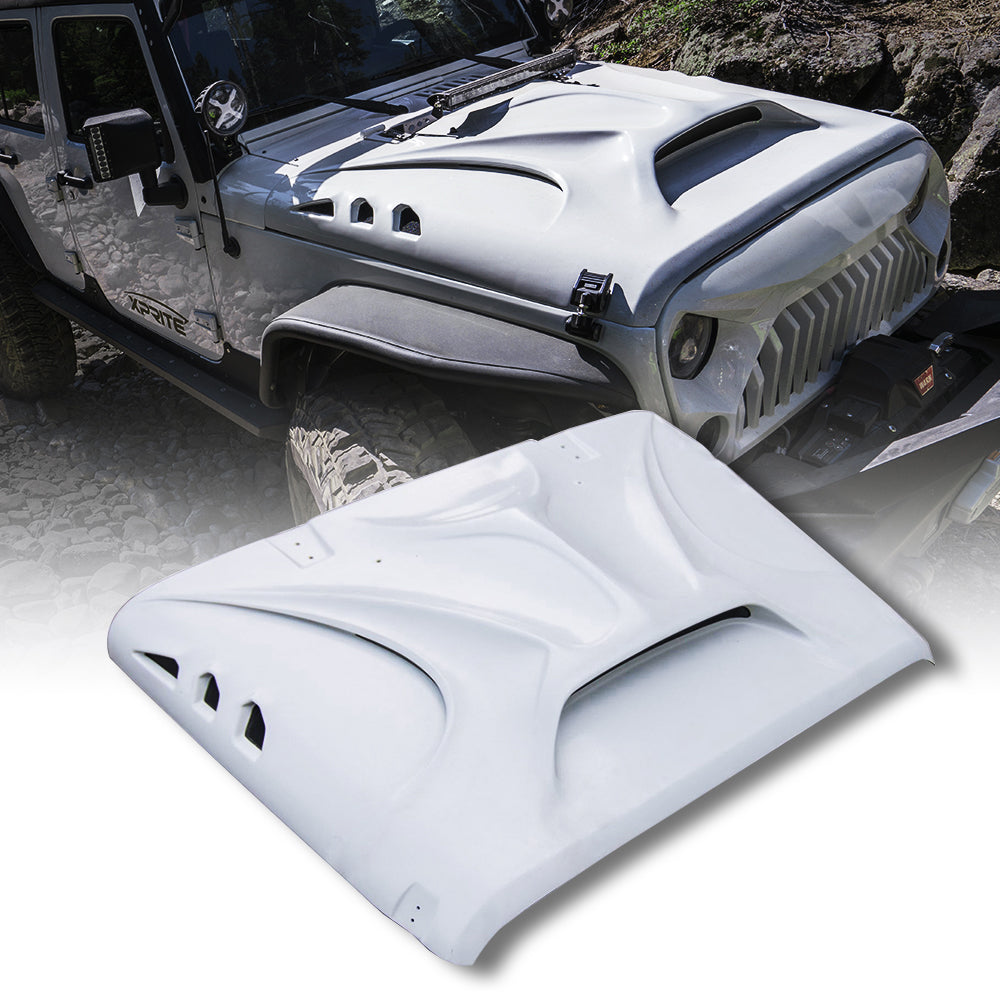 Jeep JK Fiberglass Hood with Scoop Vent | Beast Series - Titan Off Road