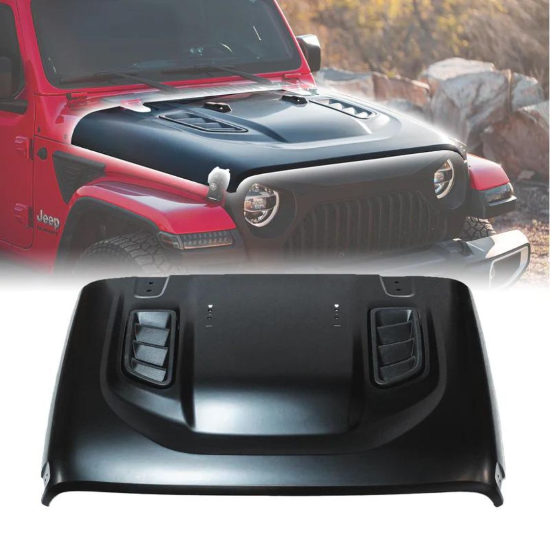 Jeep Wrangler JL & Gladiator JT 10th Anniversary Hood with Functional ...