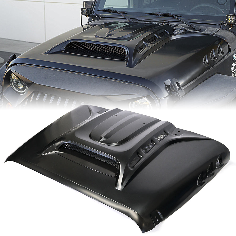 Jeep Wrangler JK Hood with Functional Air Vents | Piranha Series ...