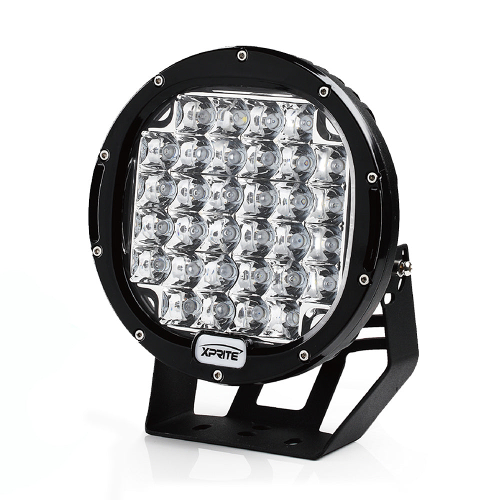Xprite Black 96W 9" Round Spot LED Offroad Light - Titan Off Road