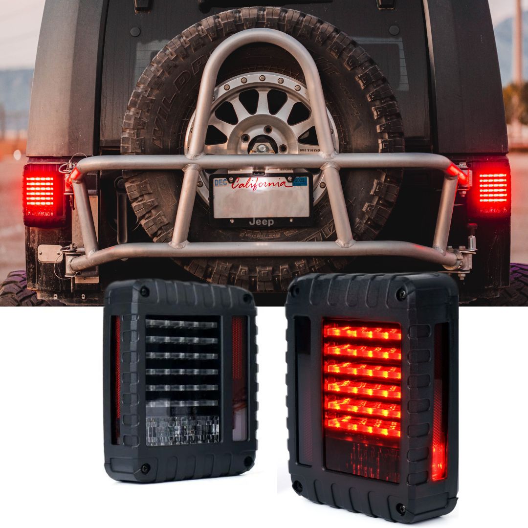 LED Tail Lights for Jeep Wrangler JK | Defender Series - Titan Off Road